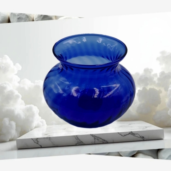 Indiana Glass | Accents | 42 Illusions Cobalt Blue Glass Vase By ...